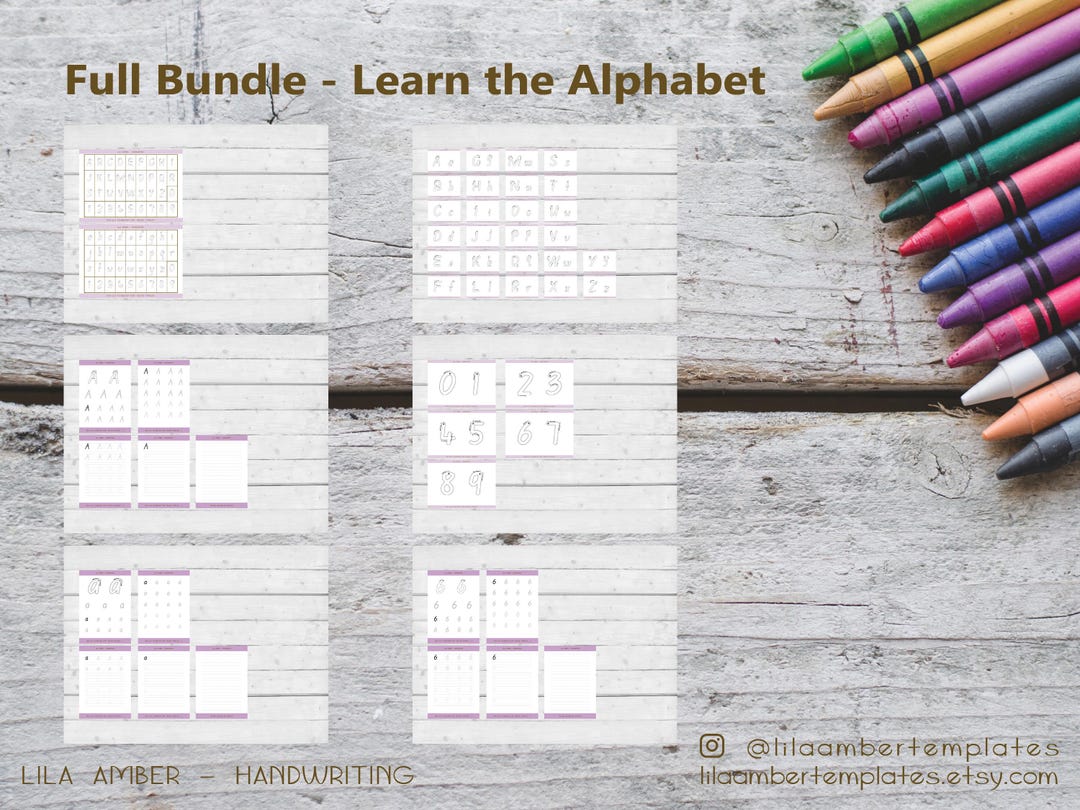 SUPER BUNDLE Alphabet Number Tracing. Australian Handwriting Lean and ...