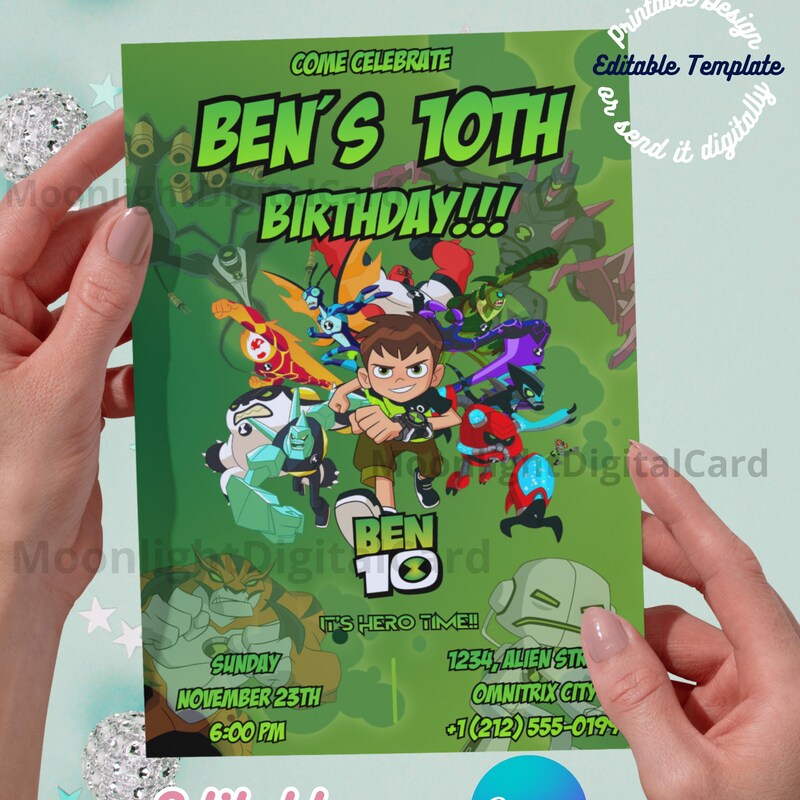 Ben10 Invitation - Etsy