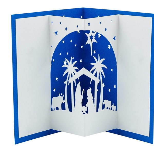 Pop up Christmas Cards Nativity - Etsy