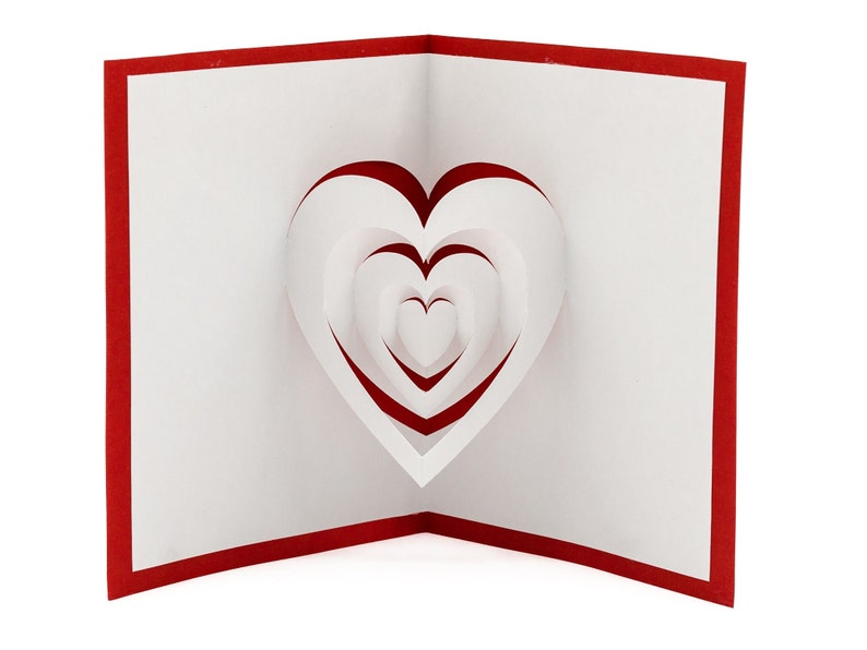Heart Romantic 3D Pop up Card: Exquisite Valentine's Day & Anniversary ...