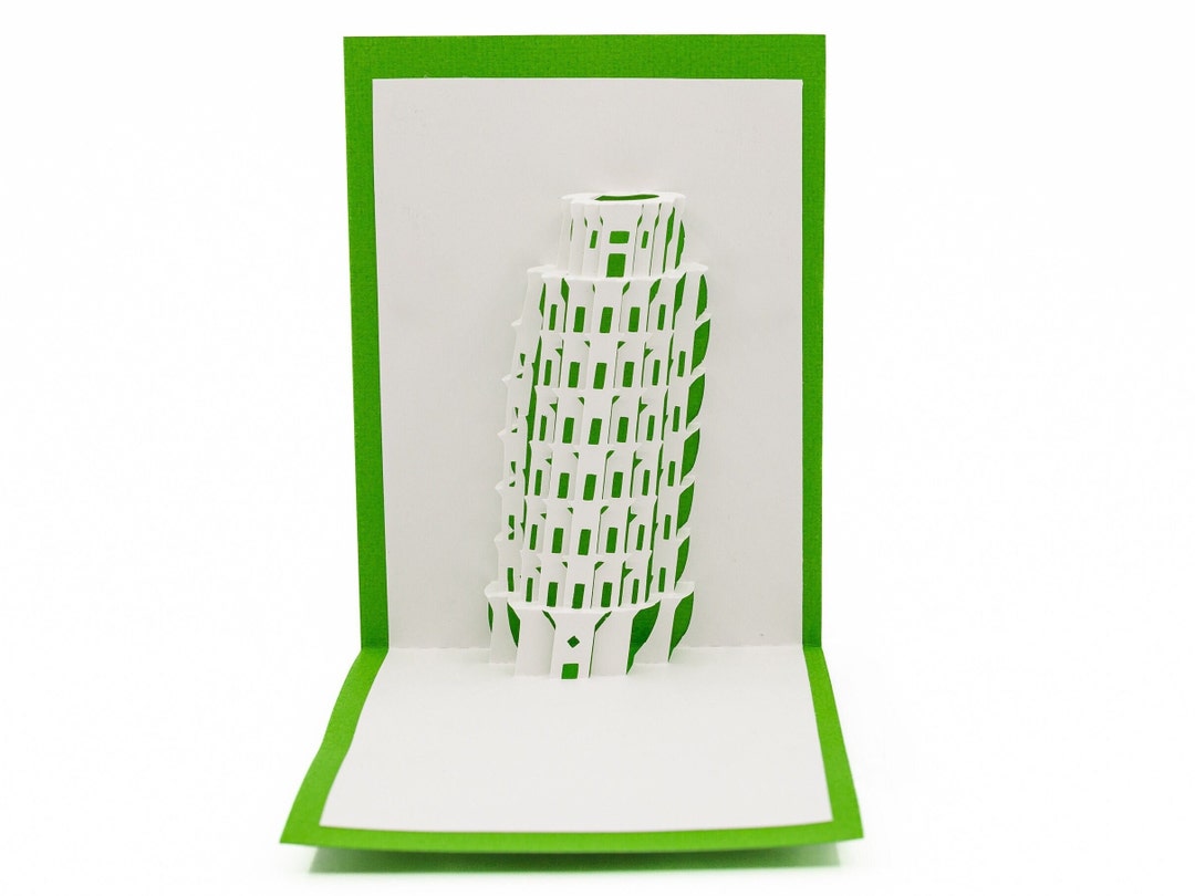 Leaning Tower of Pisa 3D Pop up Card: Italian Travel Souvenir - Etsy