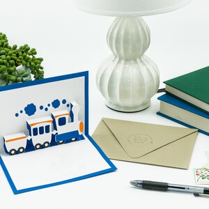 Train Pop up Card Handmade : Customizable Birthday Surprise for Kids ...