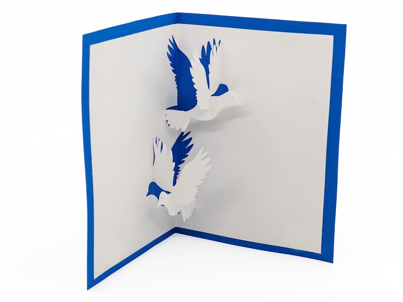 Handmade Dove 3D Pop up Card: Sympathy, Baptism, Friendship - Etsy