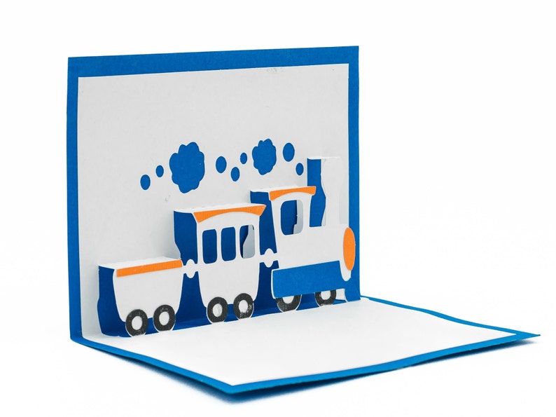 Train Pop up Card Handmade : Customizable Birthday Surprise for Kids ...