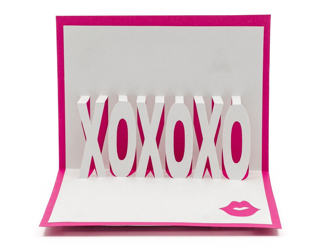 3D XOXO Pop up Card: Handmade Anniversary Love Card - Etsy
