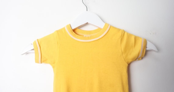 vintage 1950s 60s RINGER yellow and white t-shirt -- … - Gem