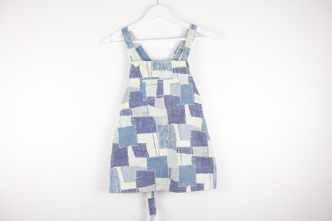 Vintage PATCHWORK Denim Color Block YOUTH Size Large Women's Xxs JUMPER ...