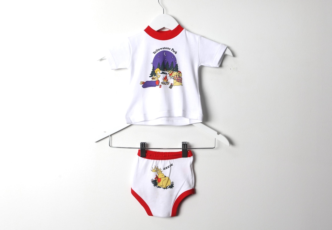 Vintage 1980s Kids RINGER Rainbow "yellowstone Park" Kids DEADSTOCK ...