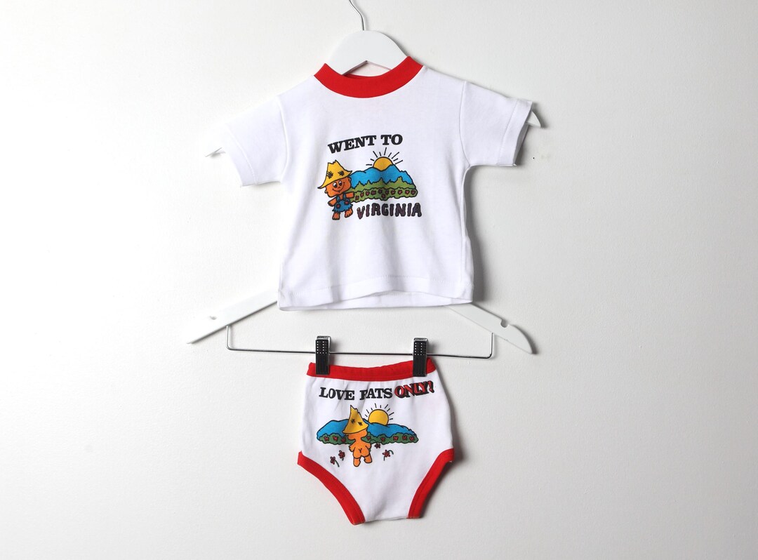 Vintage 1980s Kids RINGER Rainbow "went to Virginia Kids DEADSTOCK ...