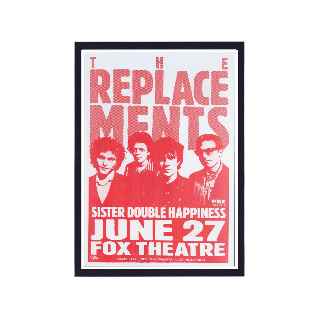 The Replacements Concert Poster, 80s Rock Music Hobby Wall Art, Gift ...