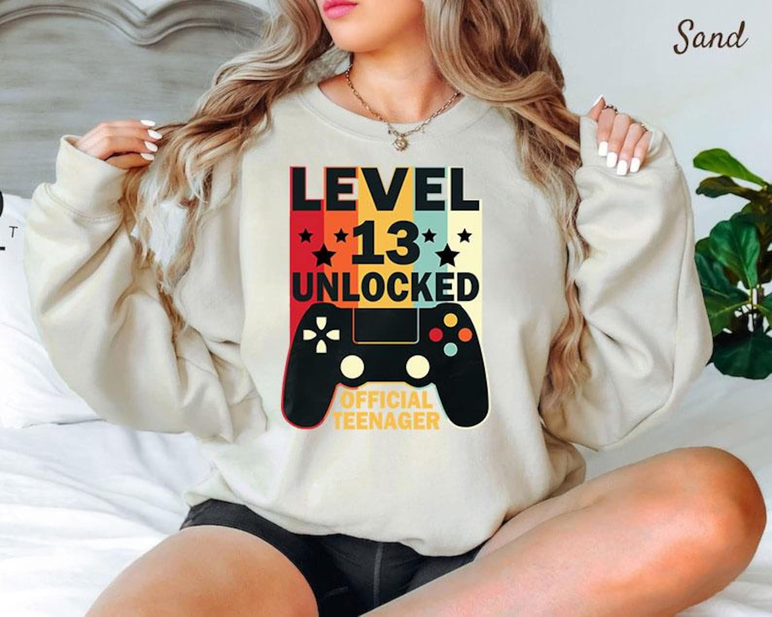 13th Birthday Gamer Level 13 Unlocked Official Teenager PNG Digital ...