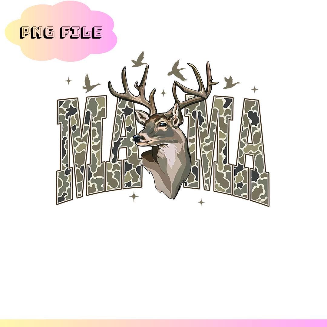 Retro Camo Hunting Mama Old Camo Mom Mother's Day PNG Digital Download ...