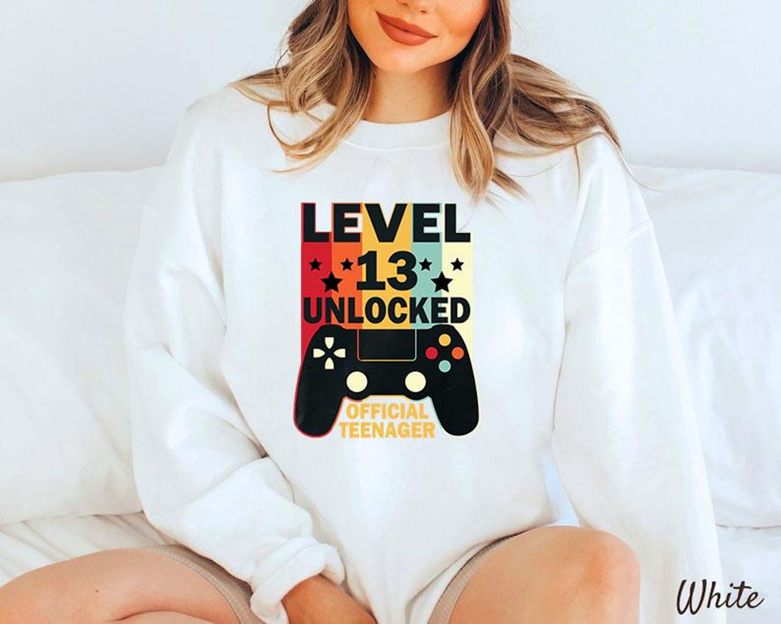 13th Birthday Gamer Level 13 Unlocked Official Teenager PNG Digital ...
