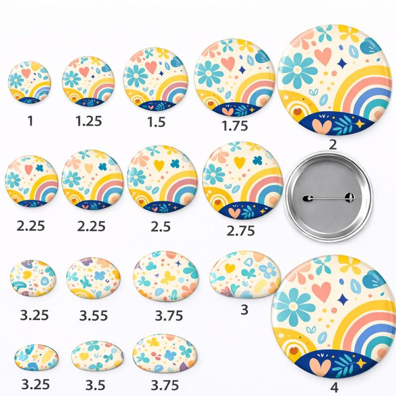 Button Pin Template Bundle Digital Download, Editable Badge Circle ...