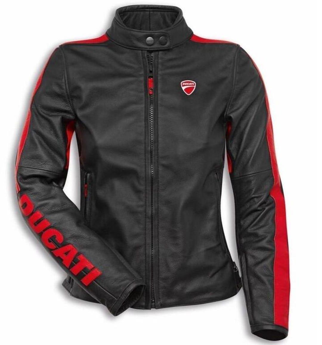 Ducati Black Leather Motorcycle Jacket, Racing Biker Jacket, Sport ...