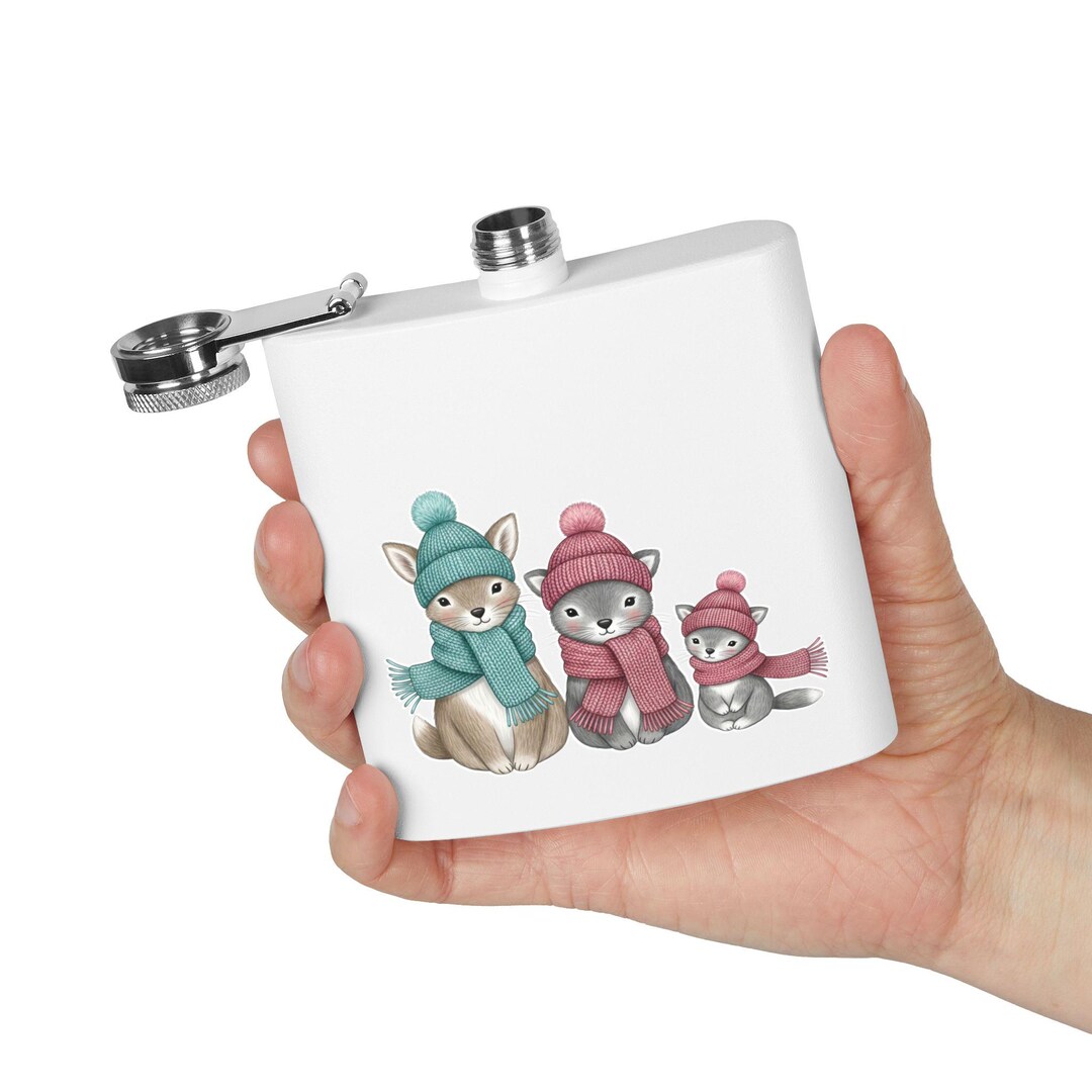 Woodland Fox Family Flask - Etsy