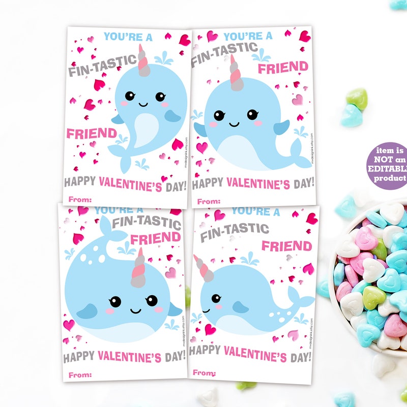Narwhal Valentine - Etsy