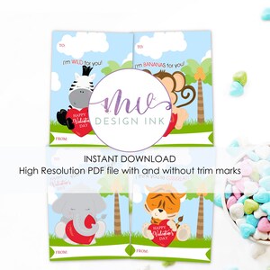 Printable Valentine Cards for Kids, Classroom Valentines, Kids ...