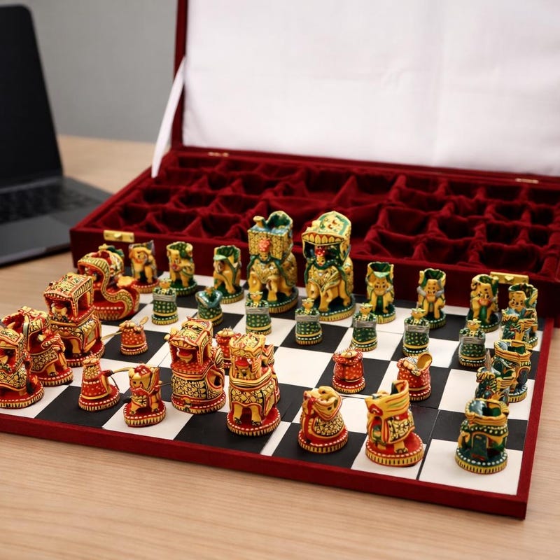 Indian Chess Set - Etsy
