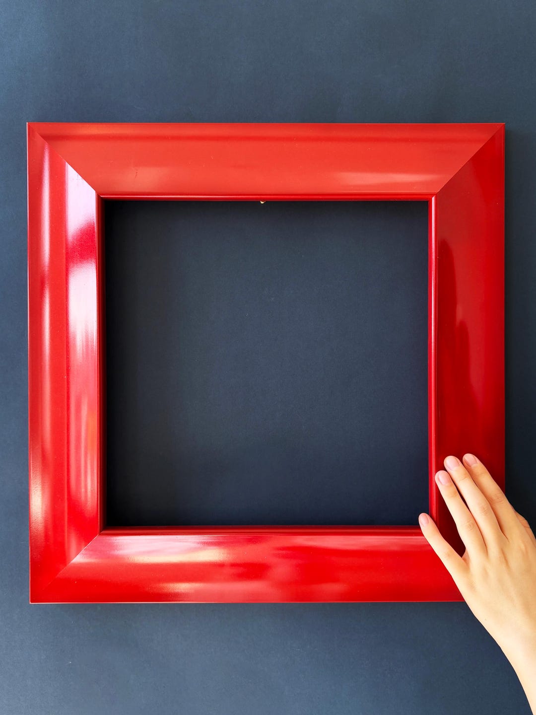 Red Modern Solid Wood Frame, Art Wall - Hanging Frame, Custom Size, Oil ...