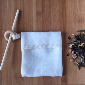 Reusable Tea Bag - Set of 2 - Organic Cotton and Hemp Muslin Fabric ...