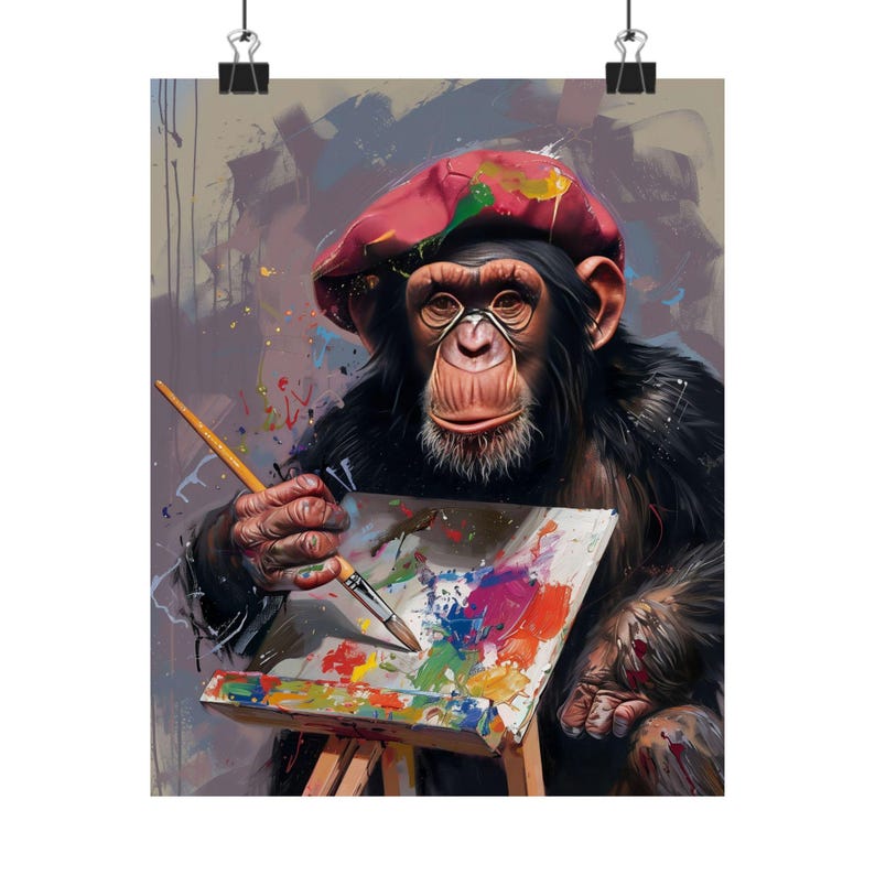 Primate Picasso: Chimpanzee Artist in Studio, Digital Realism ...