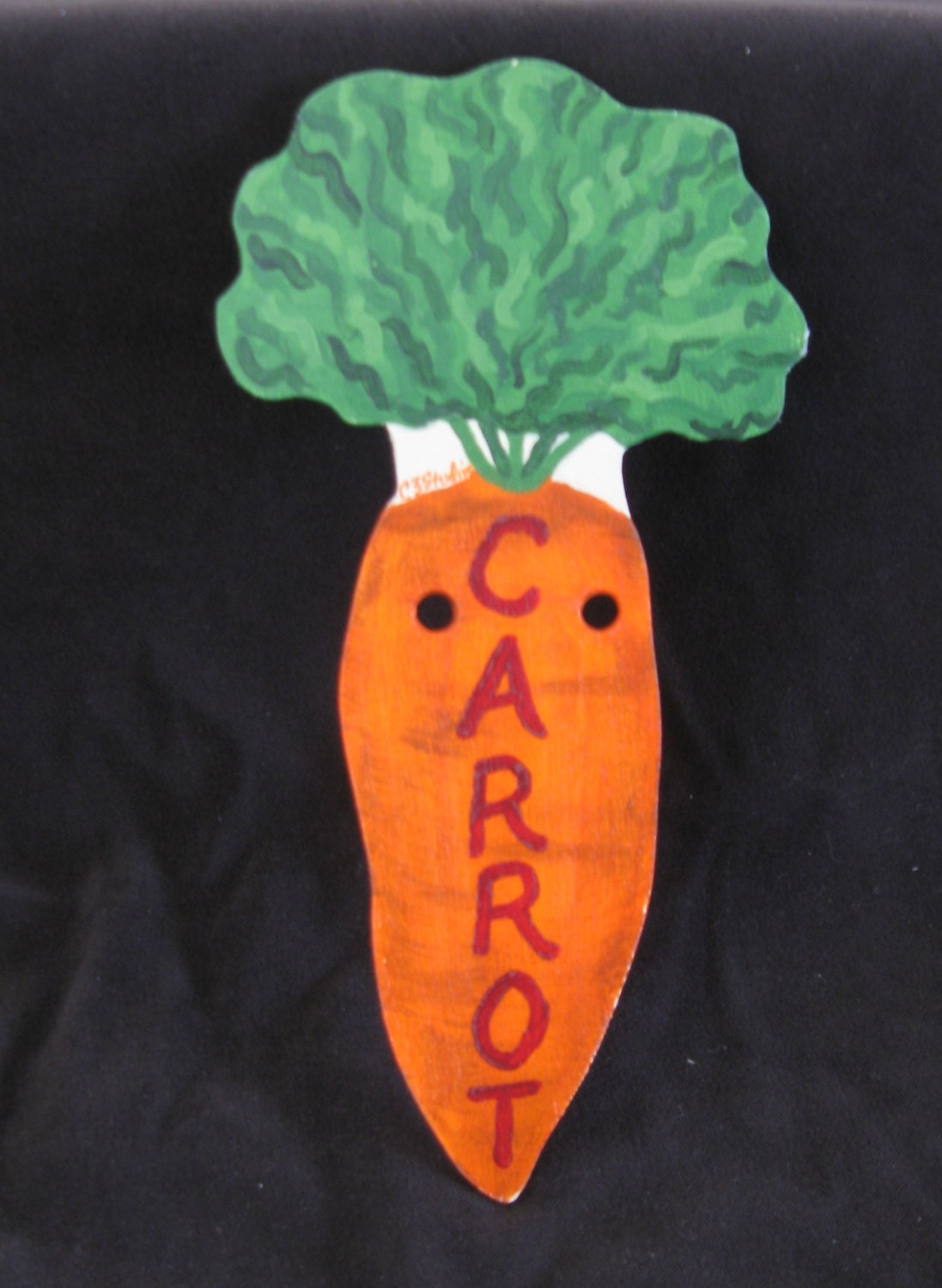 Hand-painted CARROT Garden Marker reversible, Reusable - Etsy