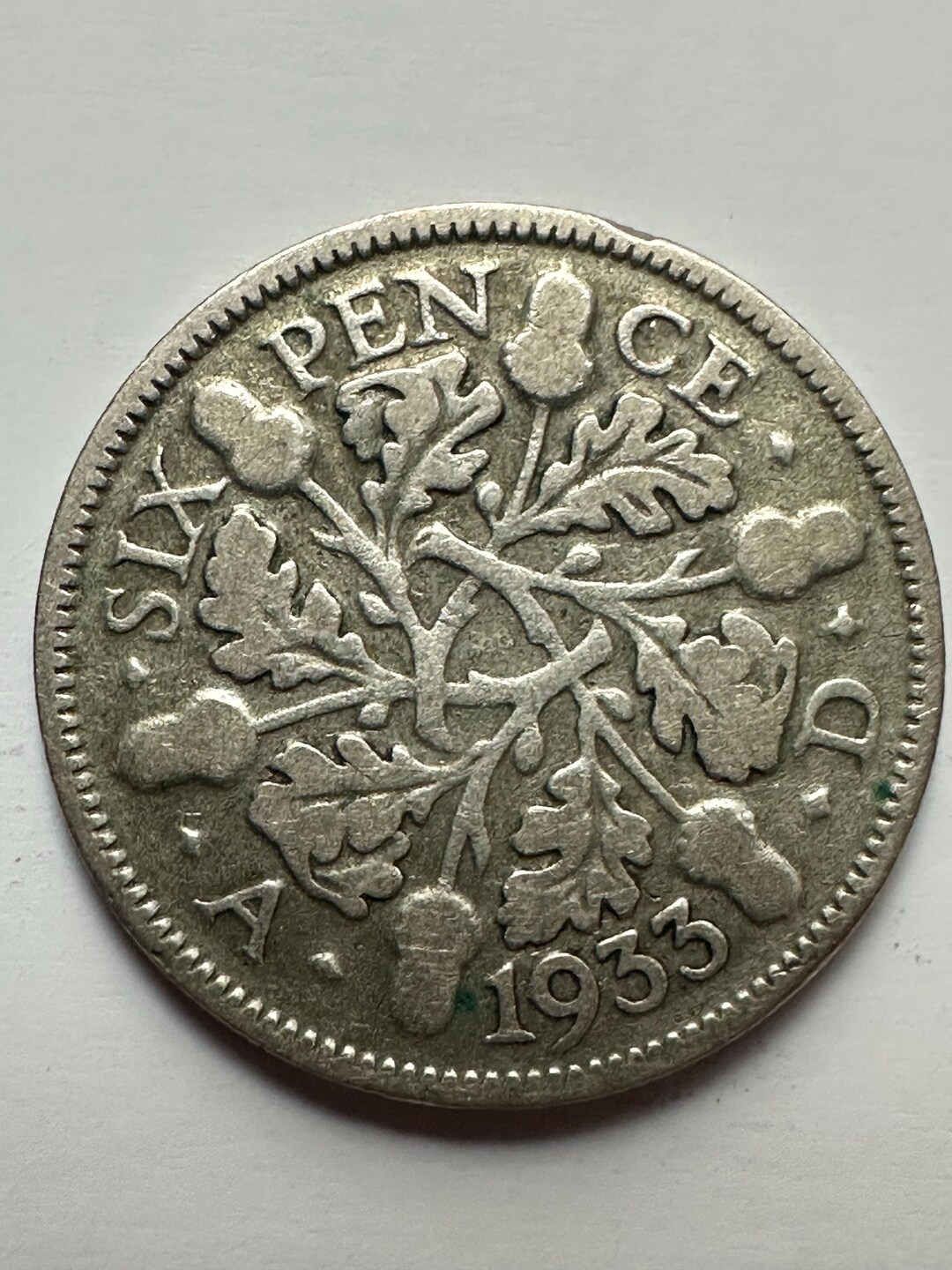 1933 Silver Sixpence Coin, King George V, Acorn Design - Etsy