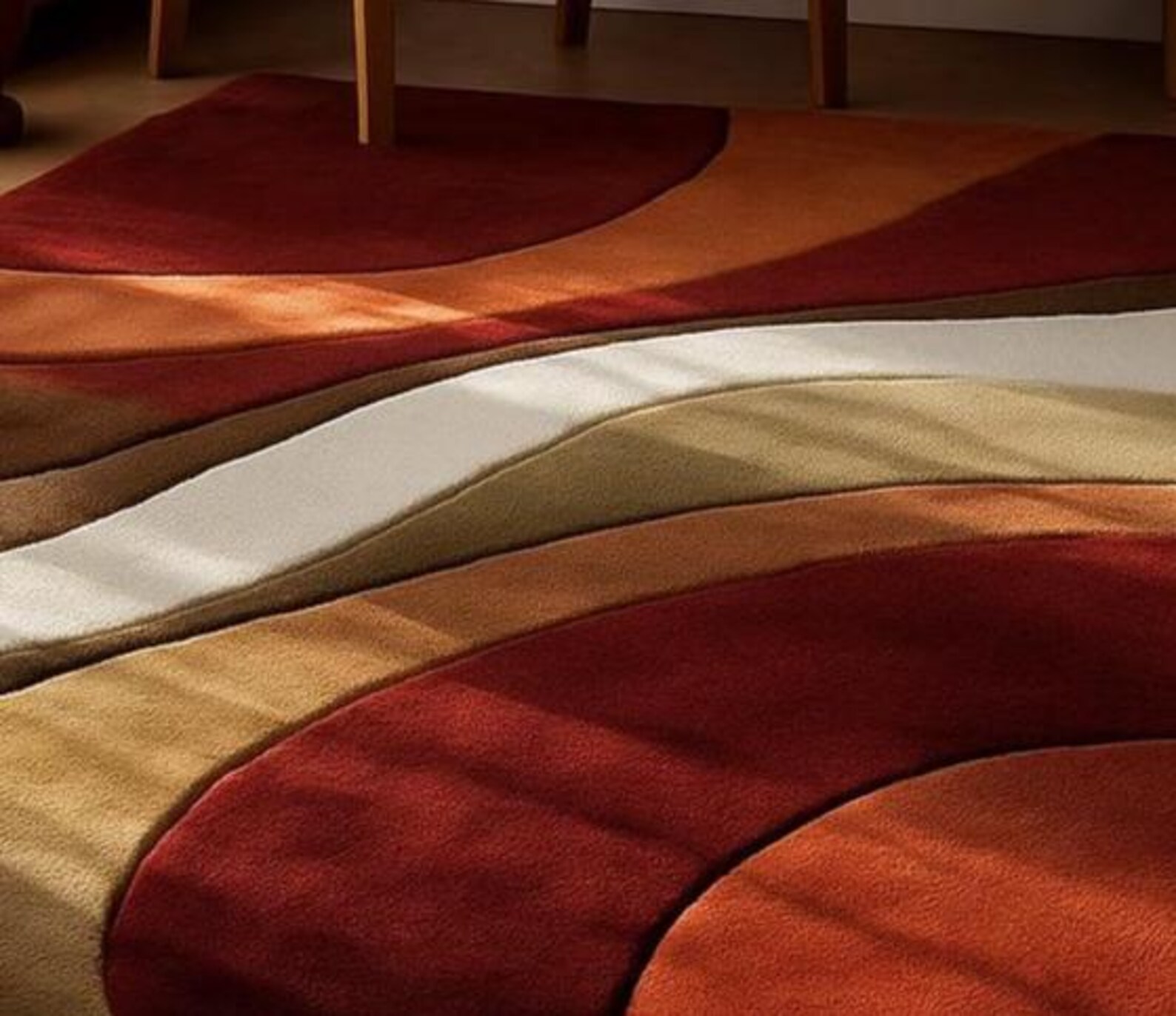 Retro Abstract Area Rug: Warm Earth Tones, Mid-century Modern Décor - Etsy
