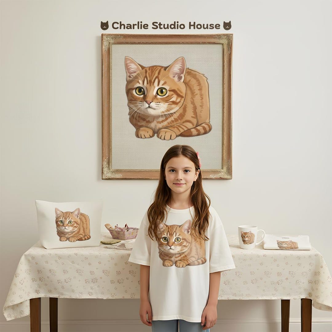 Ginger Tabby Cat Loaf PNG: Orange Cat Clipart for Sublimation (digital ...