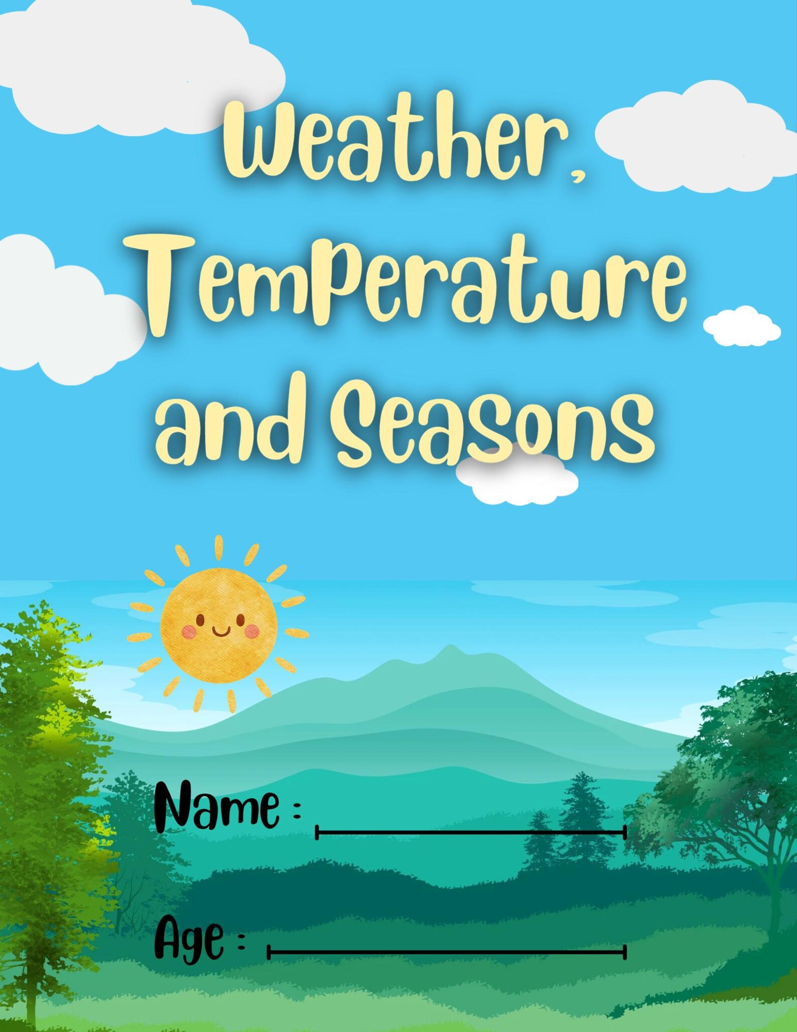 Weather, Temperature and Seasons Activity Book - Etsy