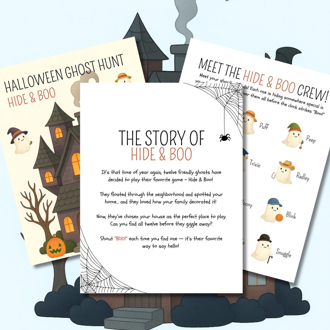 Printable Halloween Ghost Hunt Game: Family Activity (PDF) - Etsy