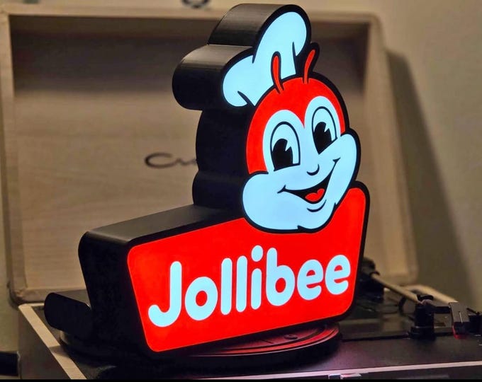 Jollibee Inspired Dimmable LED Sign (USB Powered) - Etsy