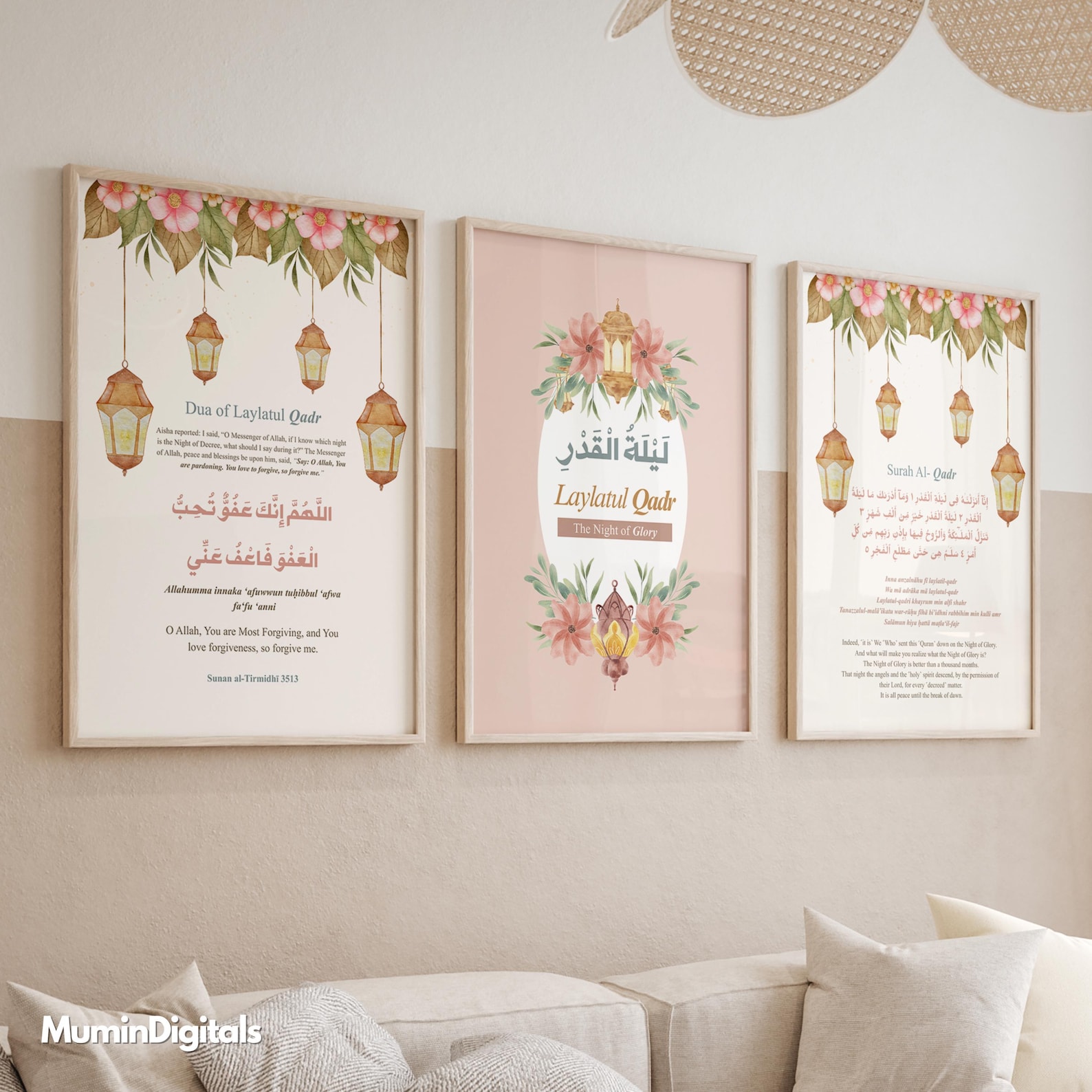 Laylatul Qadr Wall Art Set of 3, Islamic Printable Posters, Night of ...