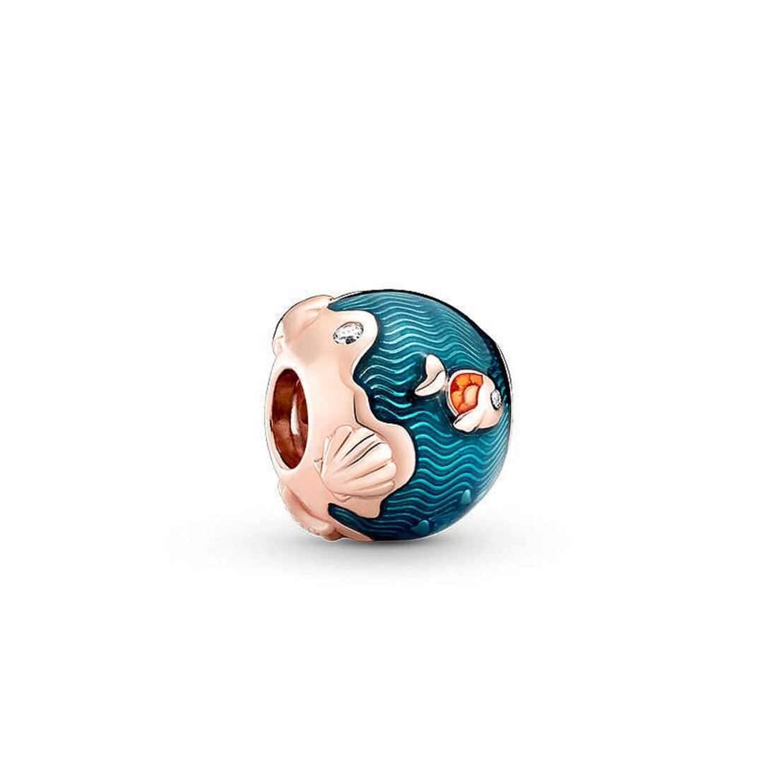 Pandora Shimmering Ocean & Waves Fish Rose Gold Charm Uk - Etsy