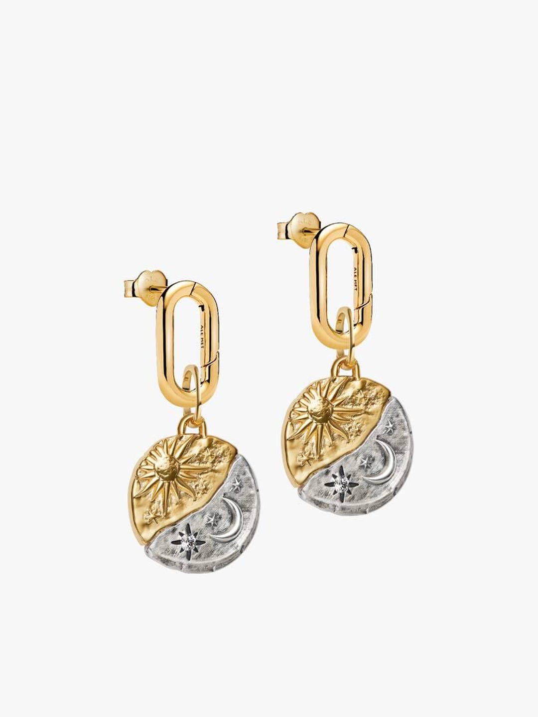 Pandora Sun & Moon Medallion Charm Earrings - Etsy