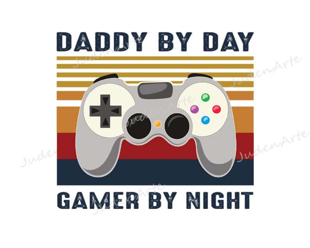 Daddy by Day Game by Night Png, Gaming Sublimation Design, Colorful ...