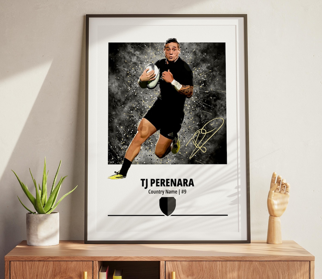 TJ Perenara Rugby Poster – Kiwi Rugby Wall Art, Rugby Fan Gift - Etsy UK