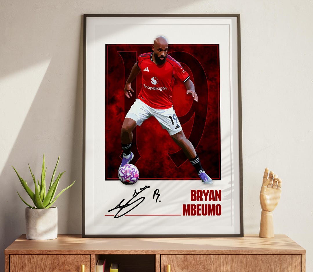 Bryan Mbeumo Poster: United Football Fan Print, Soccer Fan Gifts - Etsy UK
