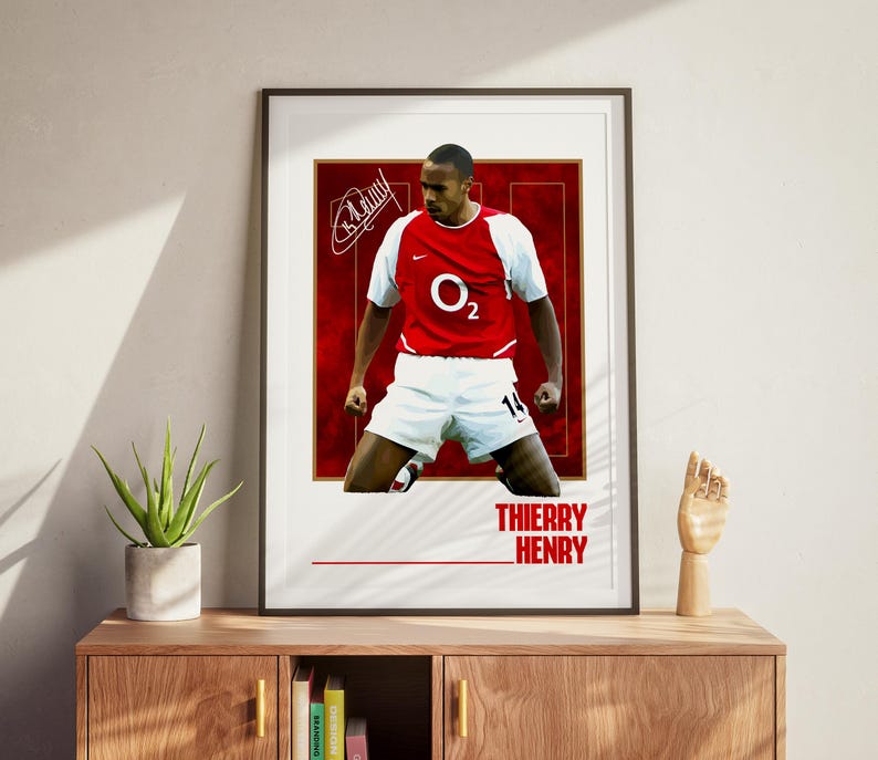 Thierry Henry Poster: Football Print, Football Gifts for Fans - Etsy