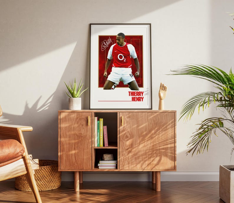 Thierry Henry Poster: Football Print, Football Gifts for Fans - Etsy