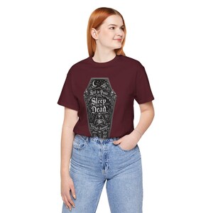 Sleep Dead Coffin Illustration T-shirt | Gothic Skull, Rest in Peace ...