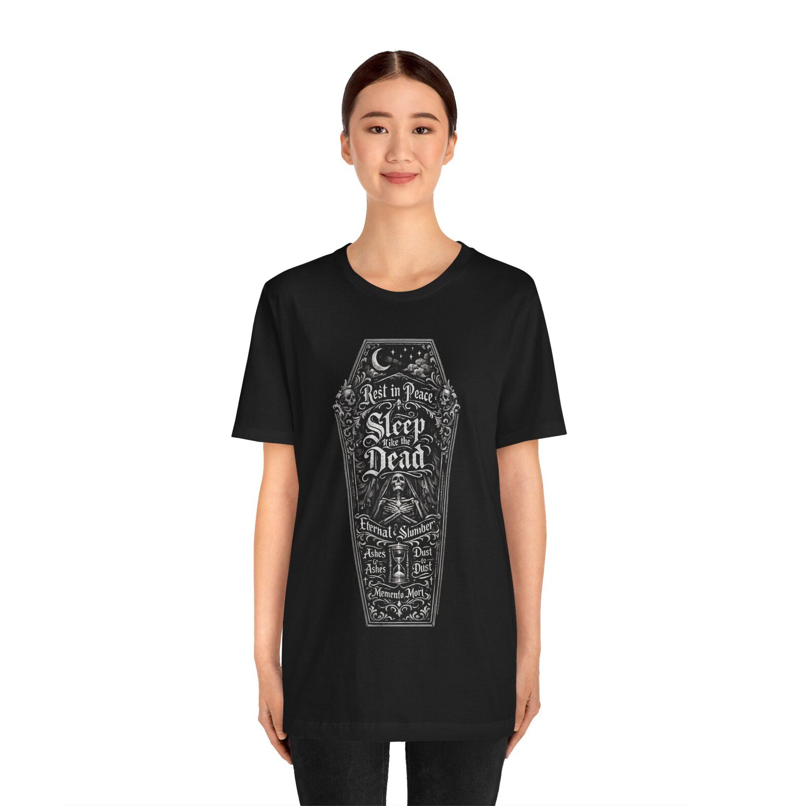 Sleep Dead Coffin Illustration T-shirt | Gothic Skull, Rest in Peace ...