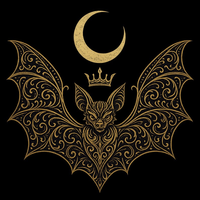 Gothic Crescent Moon Clipart Bundle | Witchy Moon Phase Pngs | Dark ...