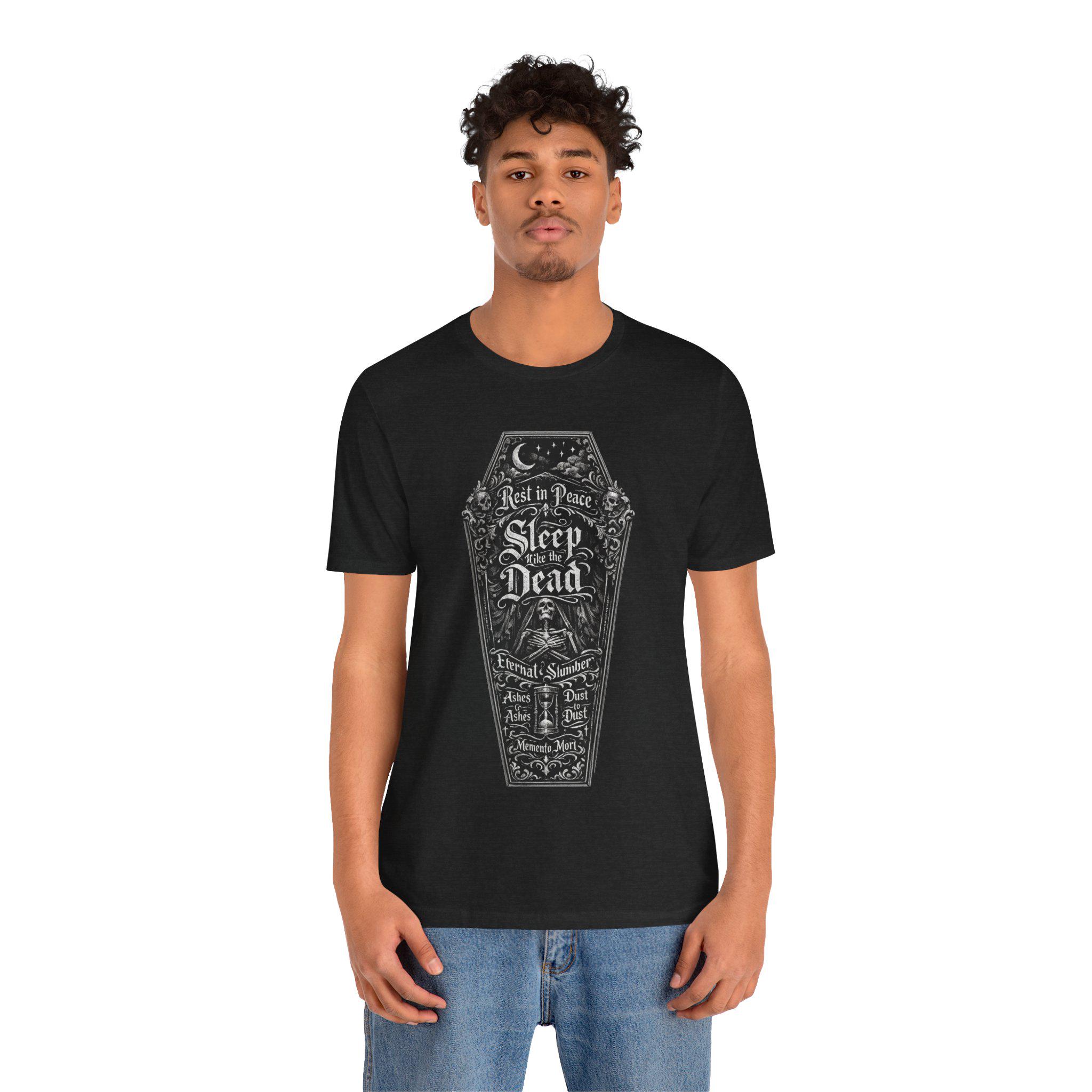 Sleep Dead Coffin Illustration T-shirt | Gothic Skull, Rest in Peace ...