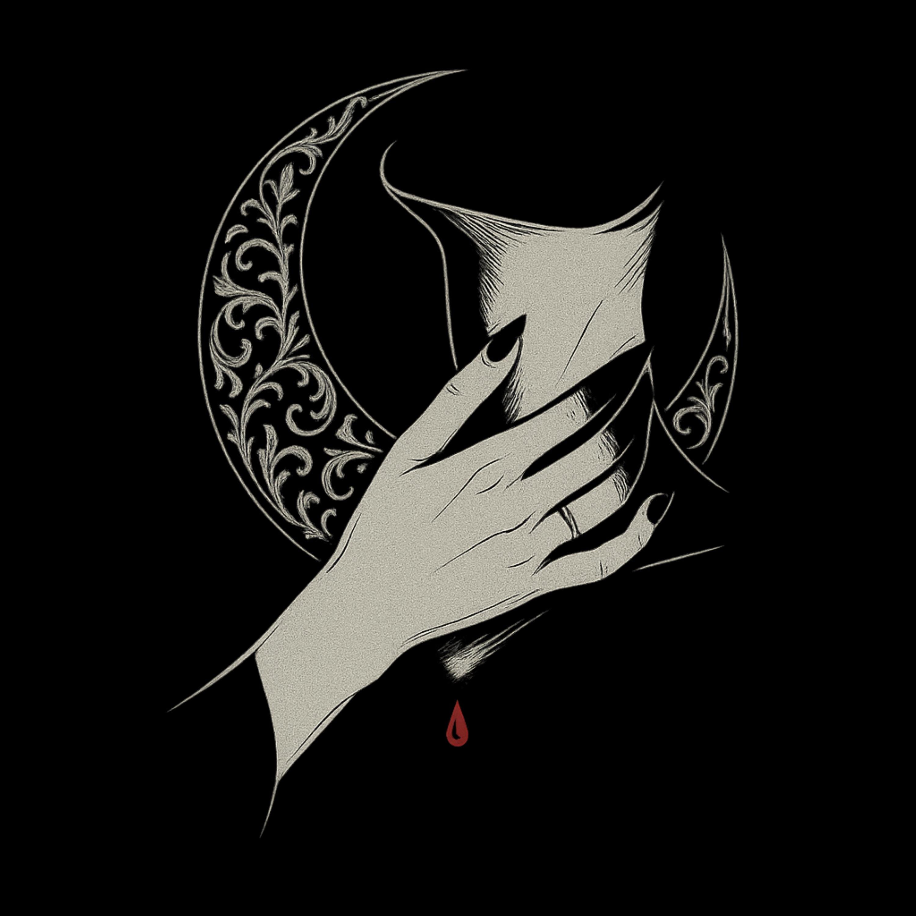 Gothic Crescent Moon Clipart Bundle | Witchy Moon Phase Pngs | Dark ...
