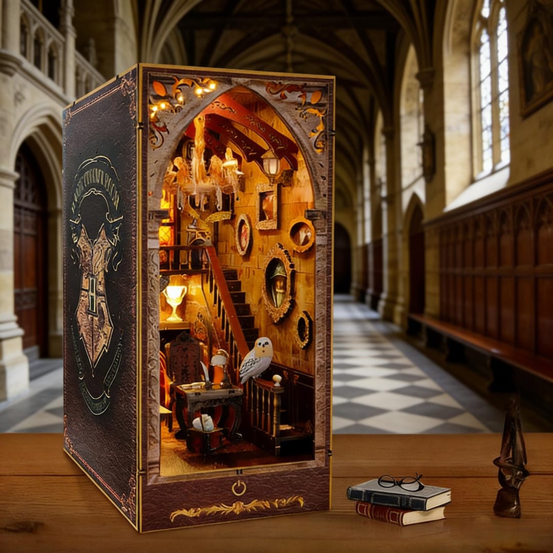 DIY Magic Academy Book Nook Kit – Light-up Wizard Library Diorama - Etsy