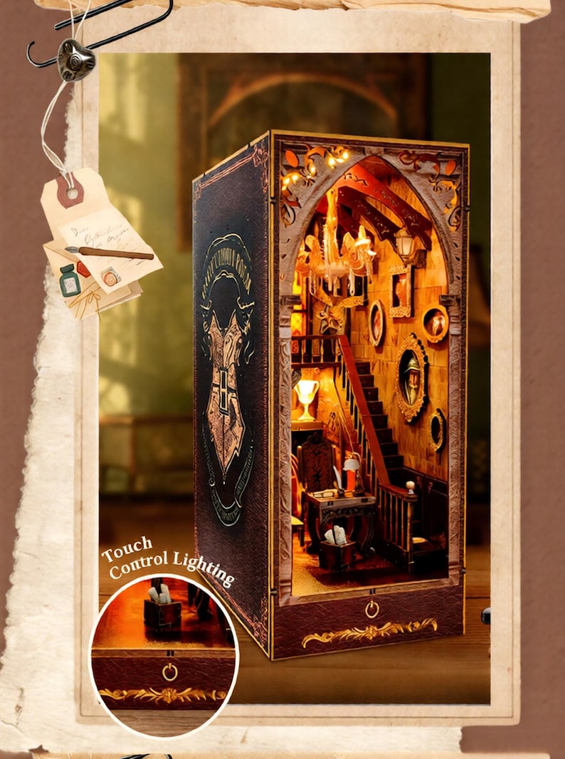 DIY Magic Academy Book Nook Kit – Light-up Wizard Library Diorama - Etsy