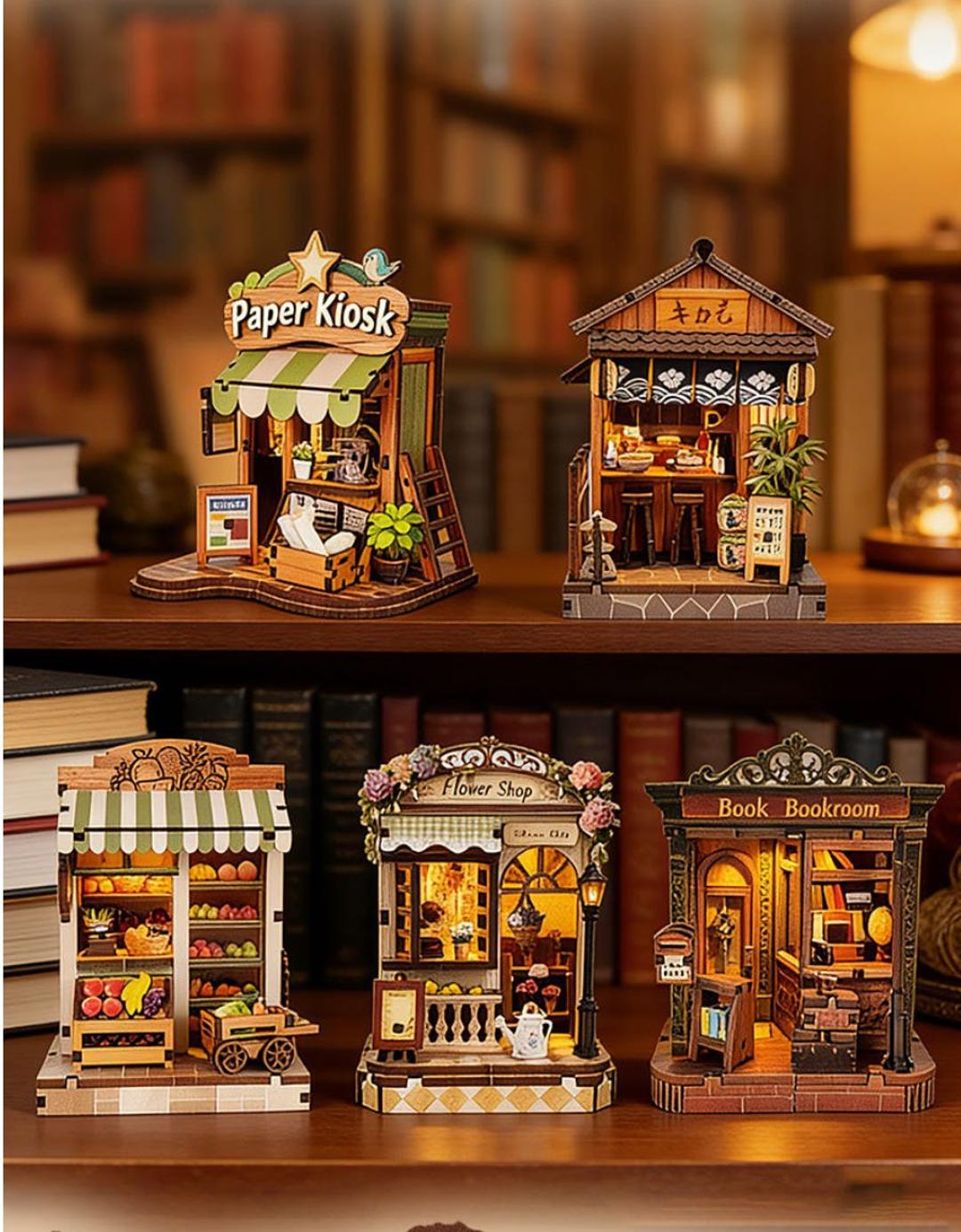 DIY Miniature House Kit With LED: 3D Wooden Puzzle Dollhouse - Etsy