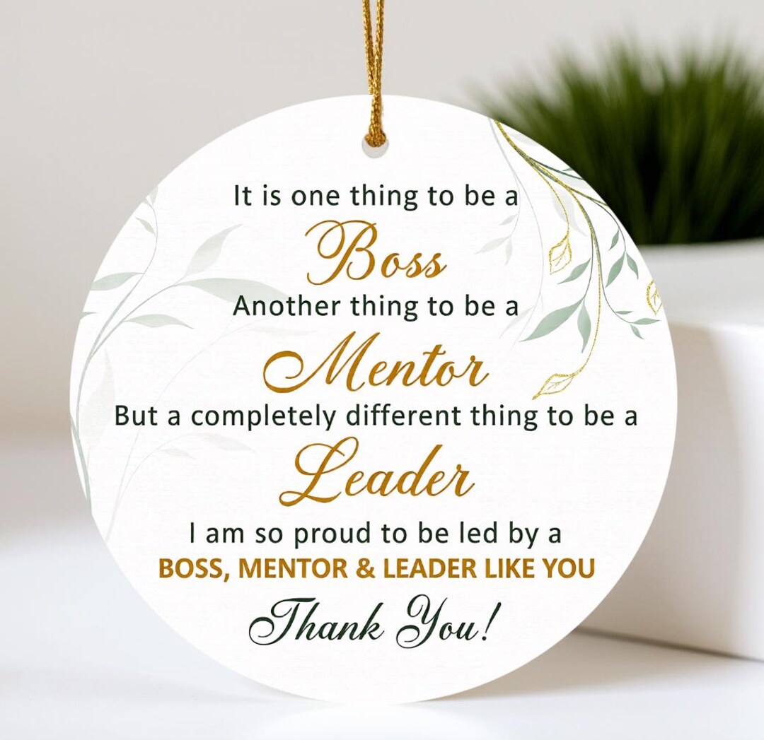 Boss Mentor Leader Christmas Ornament, Ceramic Boss Appreciation Gift ...